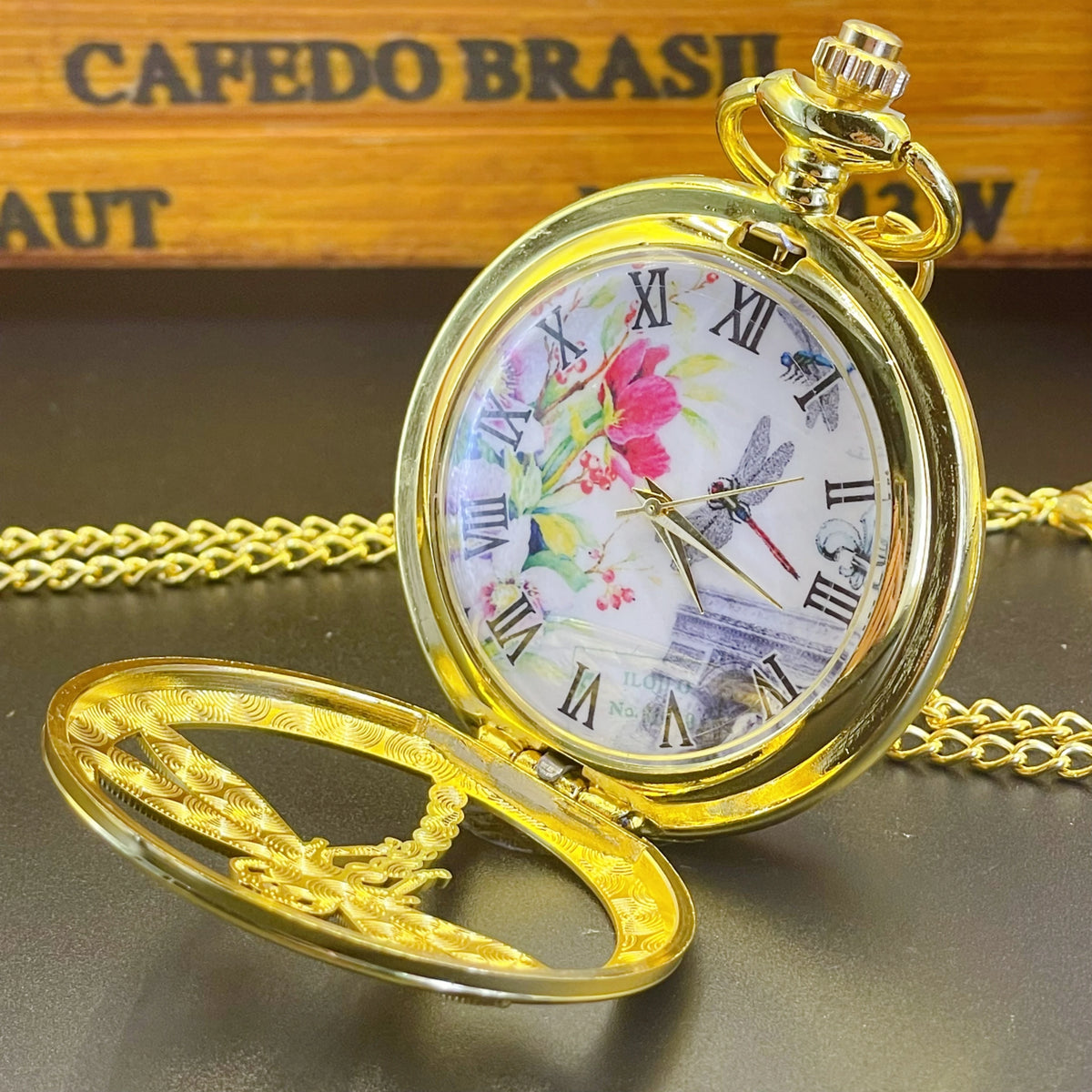 Mosaic Wings Watch | Vintage Pocket Watch