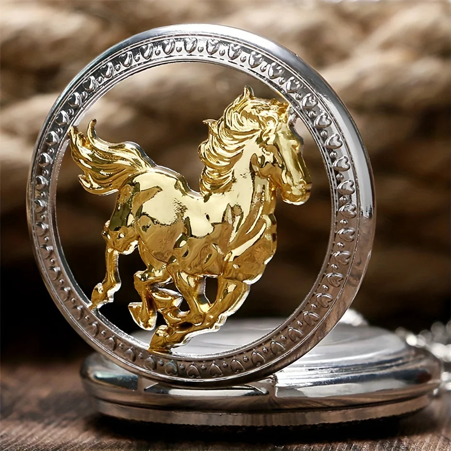 Golden Stallion Watch | Vintage Pocket Watch