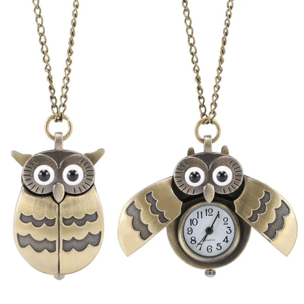 Retro Owl Clock | Vintage Pocket Watch