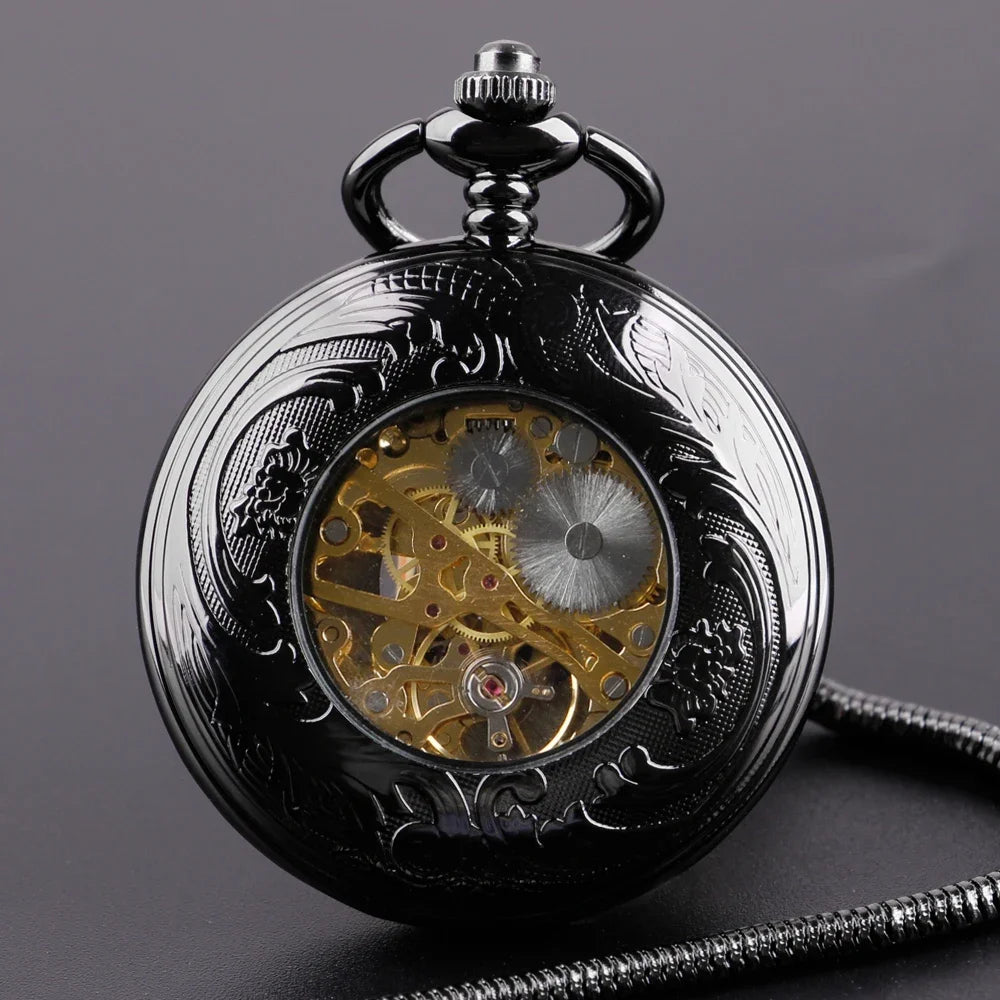 Black Retro Pocket Watch | Vintage Pocket Watch