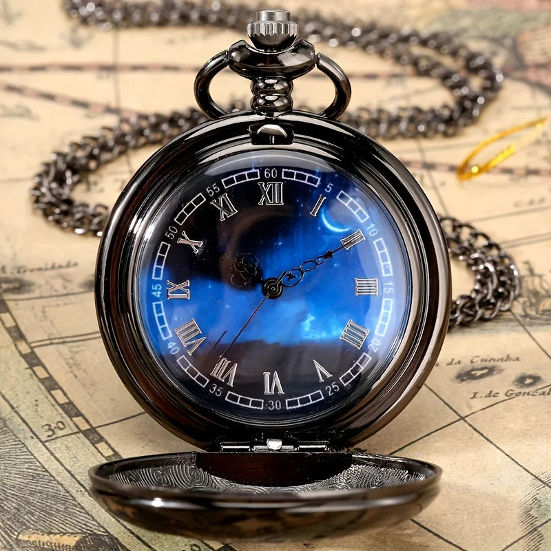 Starry Blue Pocket Watch | Vintage Pocket Watch