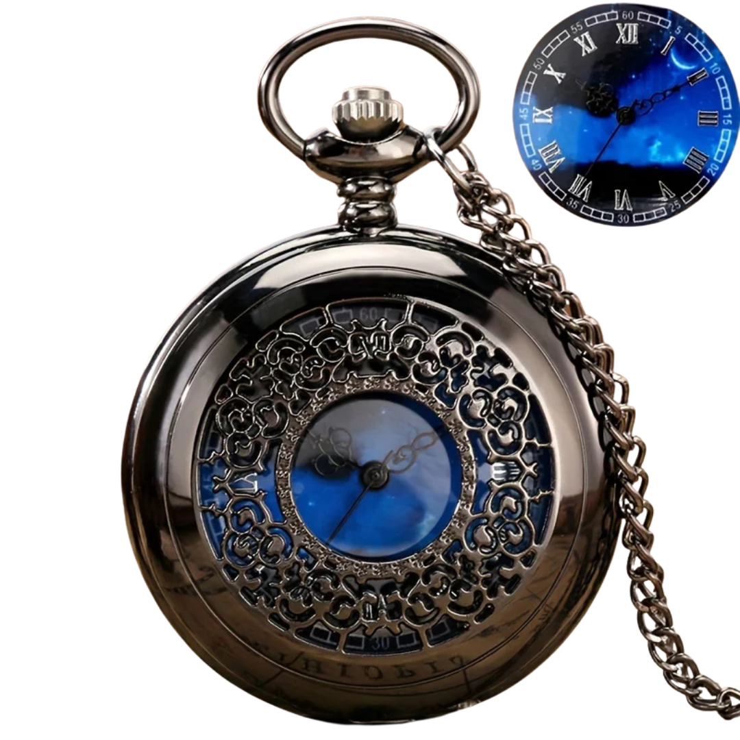 Starry Blue Pocket Watch | Vintage Pocket Watch