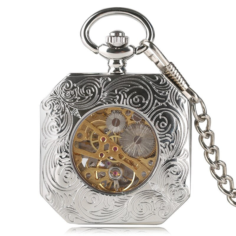 Mechanical Square Pocket Watch | Vintage Pocket Watch