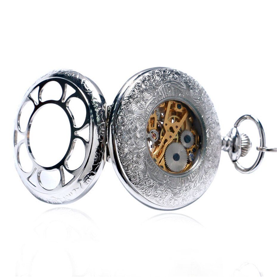 Silver Steampunk Pocket Watch | Vintage Pocket Watch
